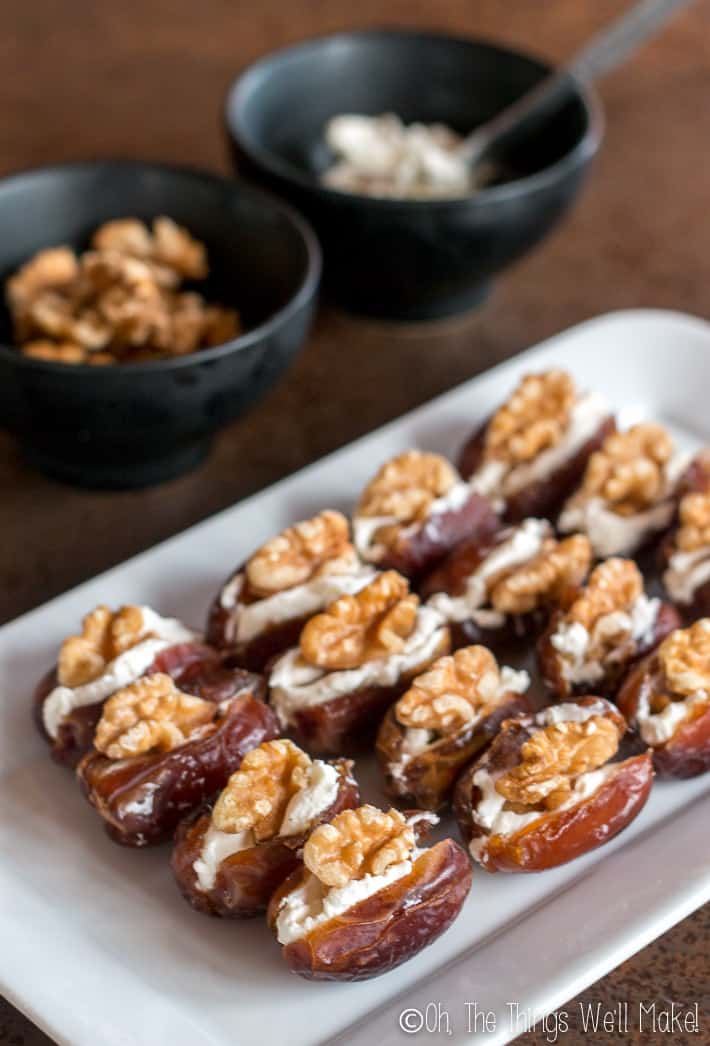 Cream Cheese Stuffed Dates with Walnuts - Oh, The Things We'll Make!