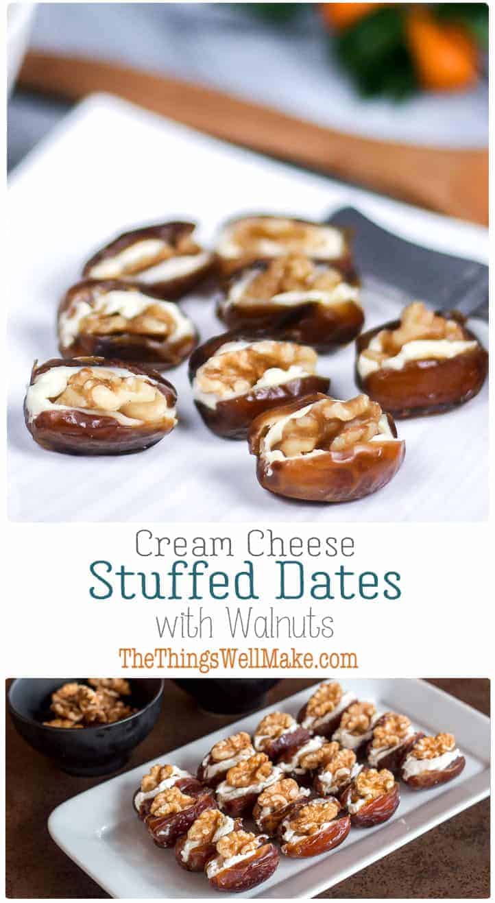 Cream Cheese Stuffed Dates with Walnuts - Oh, The Things We'll Make!