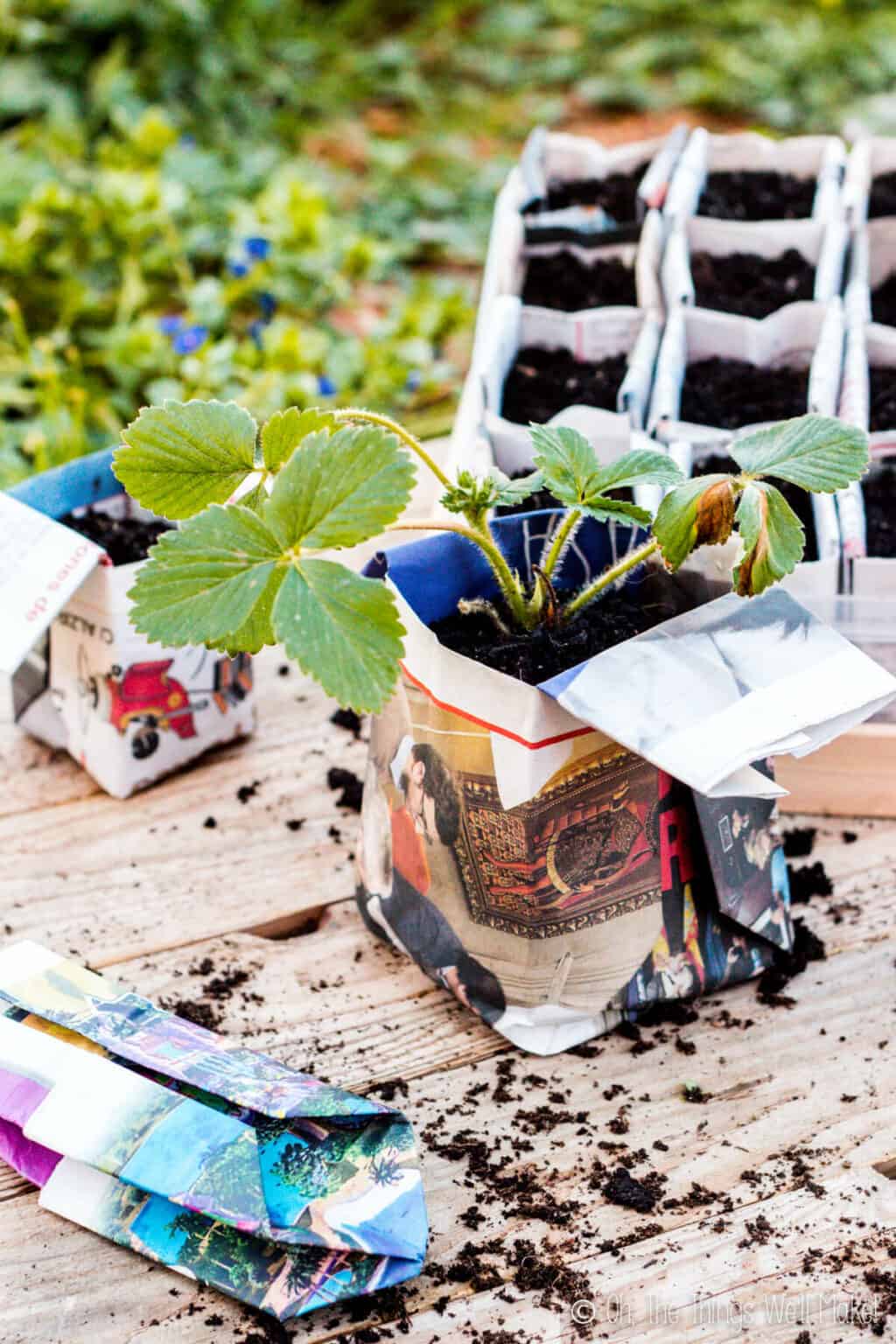 Quick, DIY, Origami Flower Pots From Recycled Newspaper - Oh, The ...