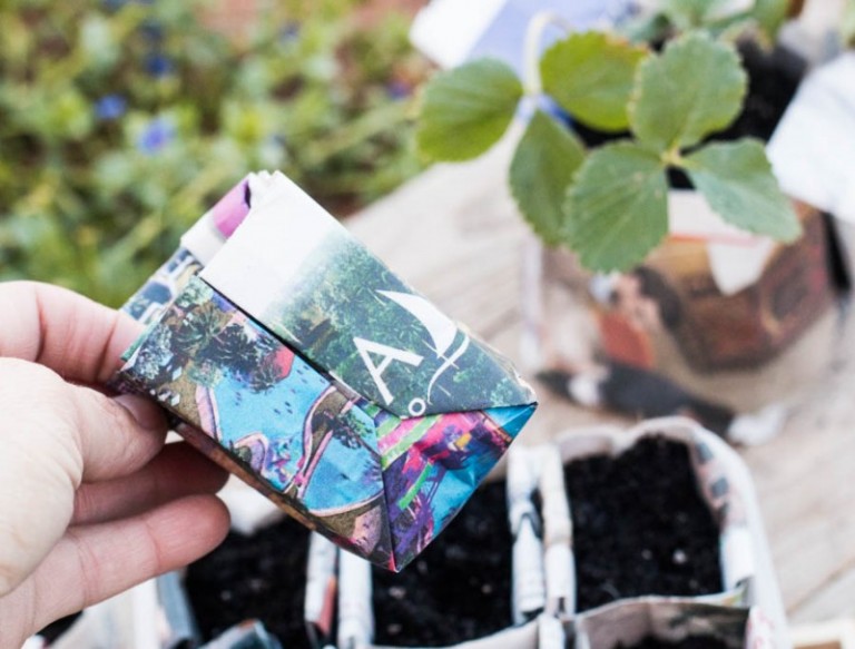 GARDEN Art DIY: Quick, DIY, Origami Newspaper Pots