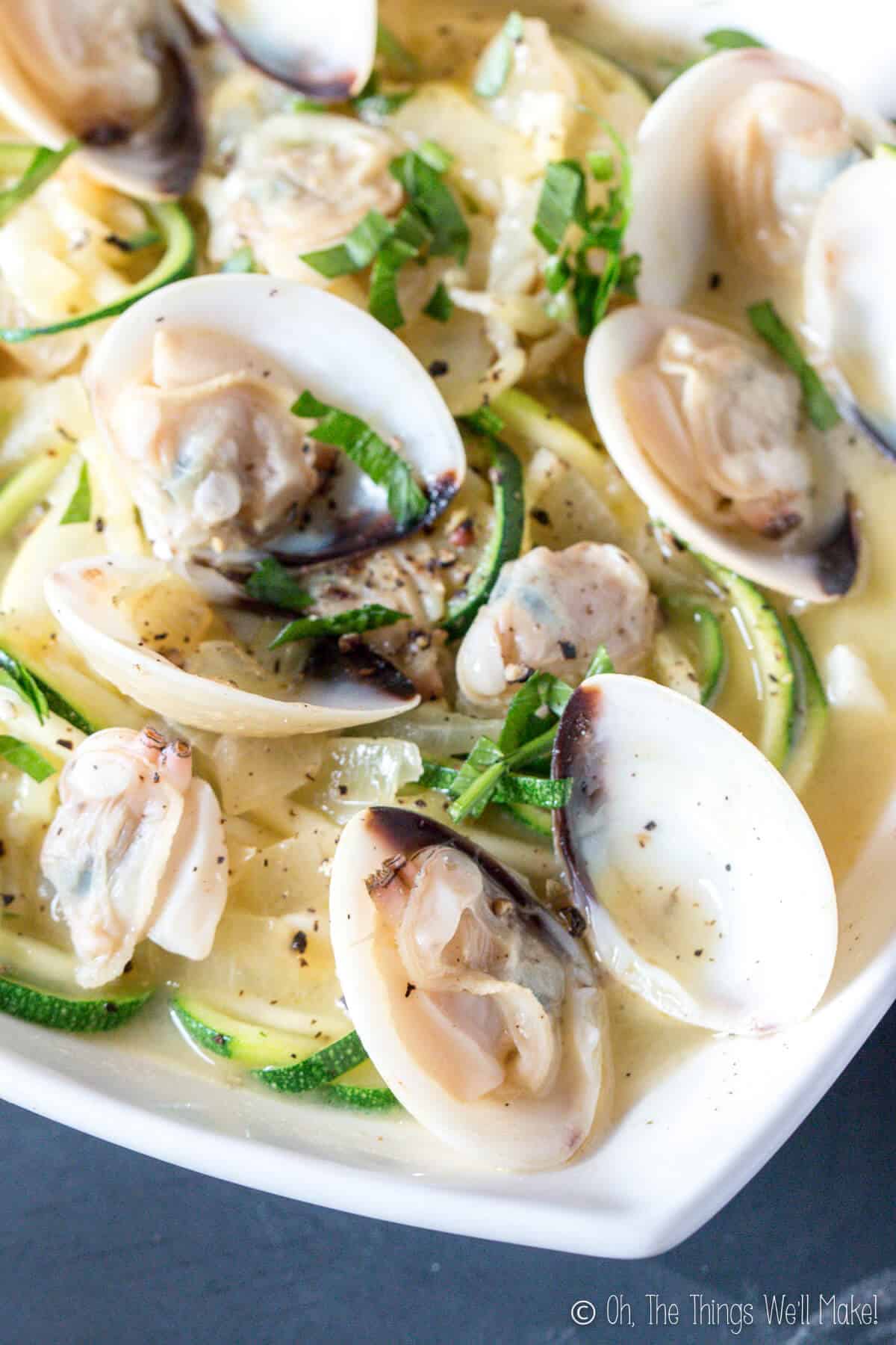 Paleo linguini with Clam Sauce - Oh, The Things We'll Make!