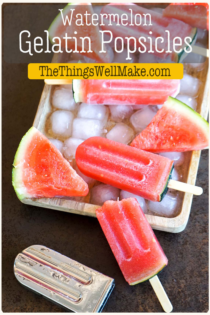 Watermelon Gelatin Popsicles (Healthy Jello Pops) - Oh, The Things We ...