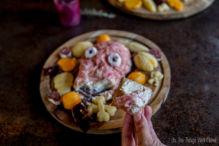 Spooky Halloween Hand Cheese Ball - Oh, The Things We'll Make!